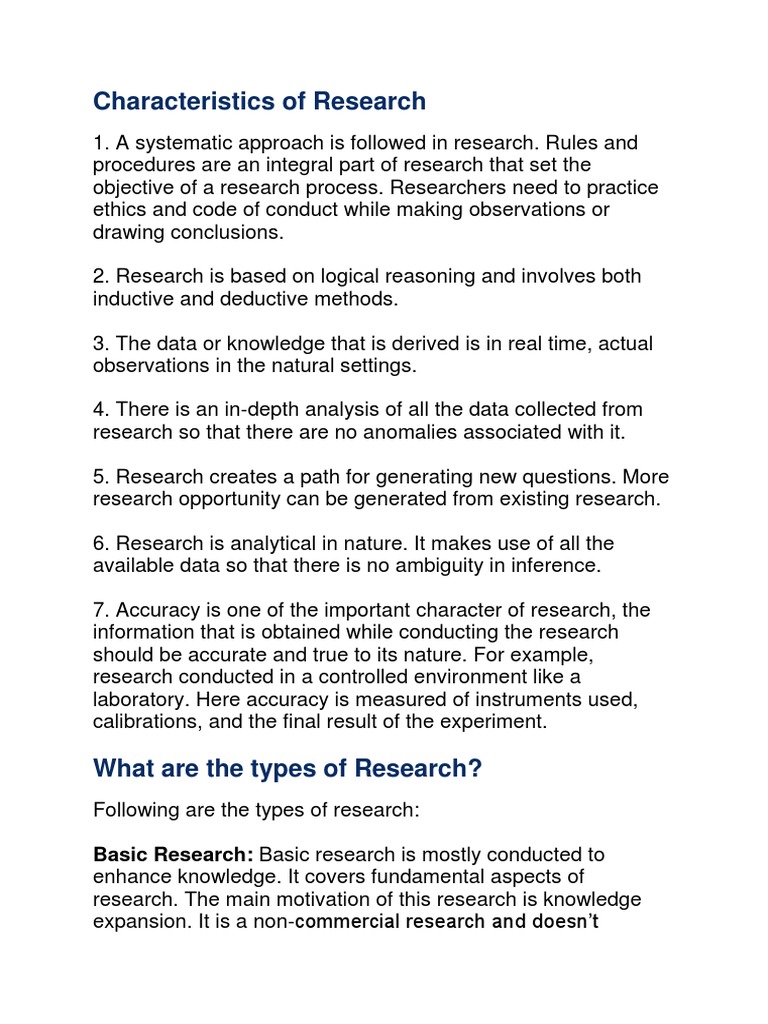 Characteristics of Research Notes | PDF | Scientific Method | Experiment