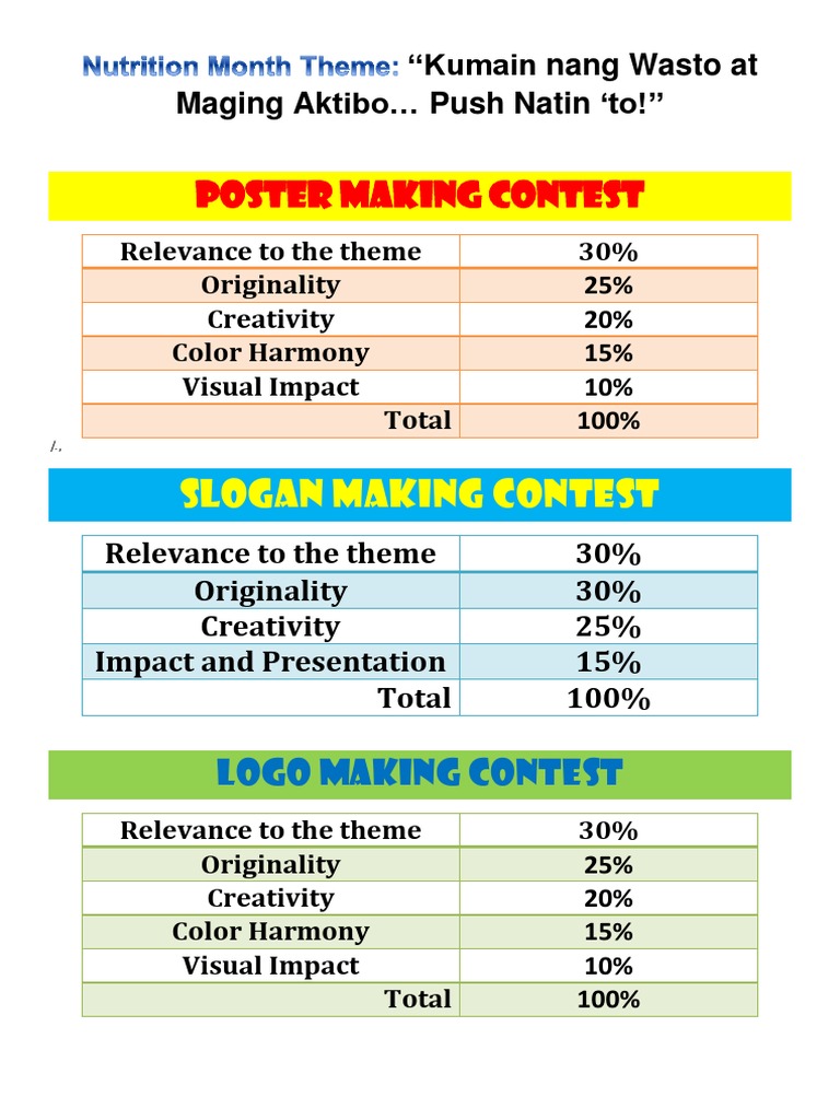 Logo Slogan Poster Rubrics | PDF Logo Slogan Poster Rubrics | PDF