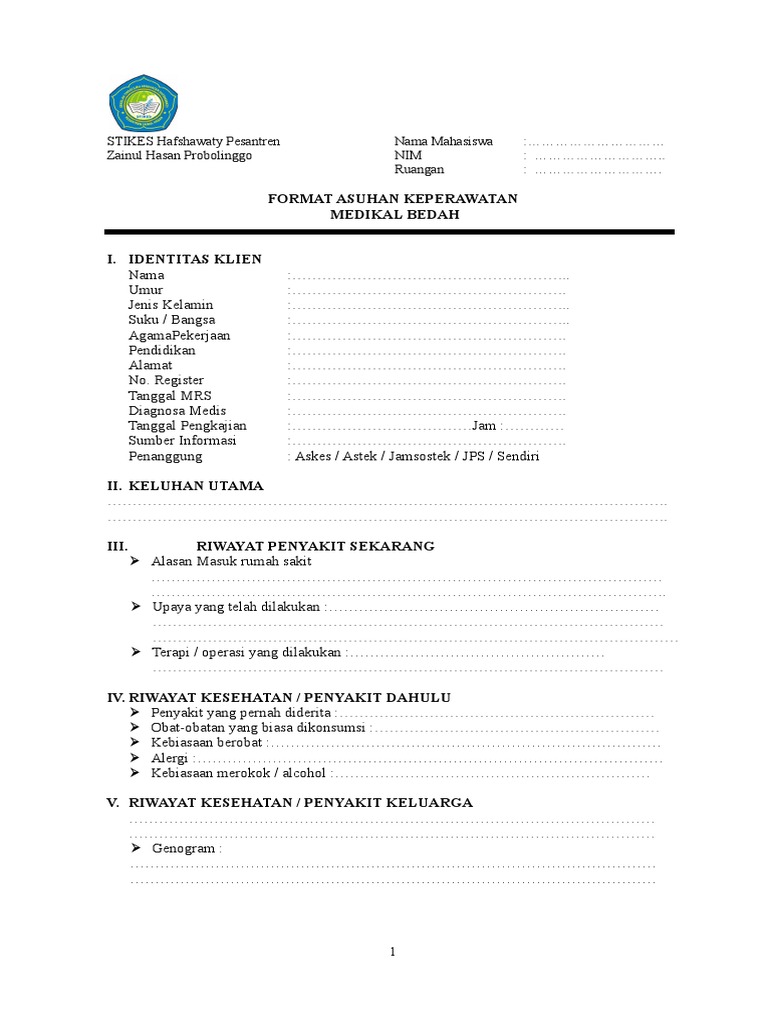 Format Medikal Bedah - OK 2019 | PDF