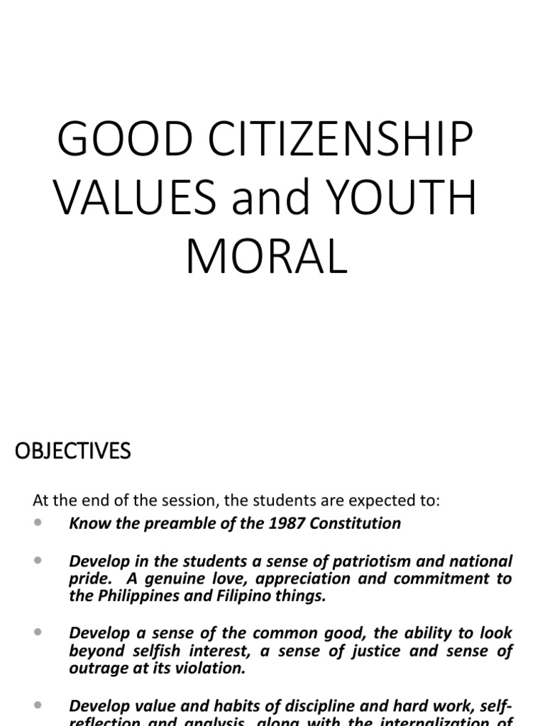Good Citizenship Values And Youth Moral | Courage | Rights