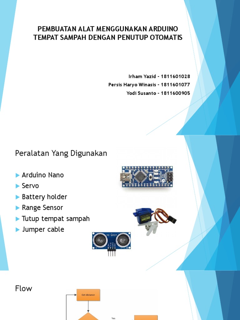 Arduino: Tempat Sampah Dengan Penutup Otomatis | PDF