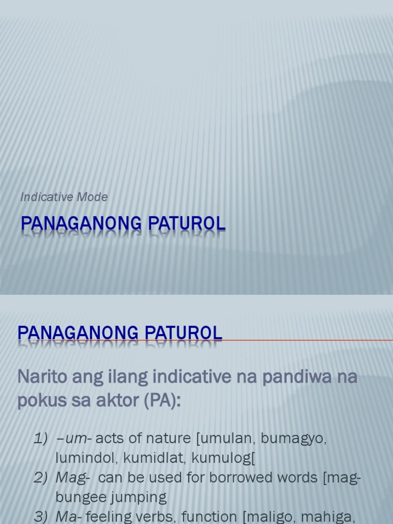 Panaganong Paturol | PDF