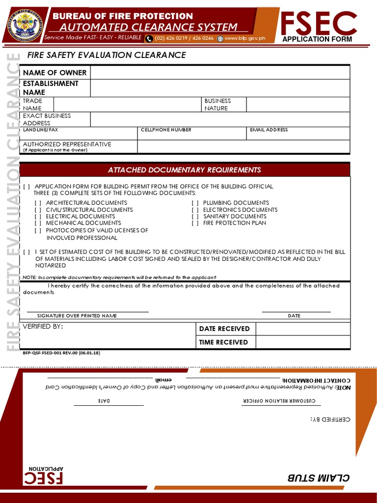 FSED 001 - Application Form FSEC | Download Free PDF | Business