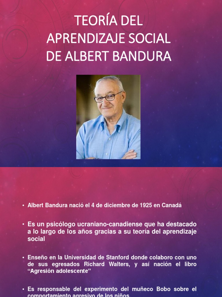 Teoria de Albert Bandura | PDF | Comportamiento | Evaluación ...