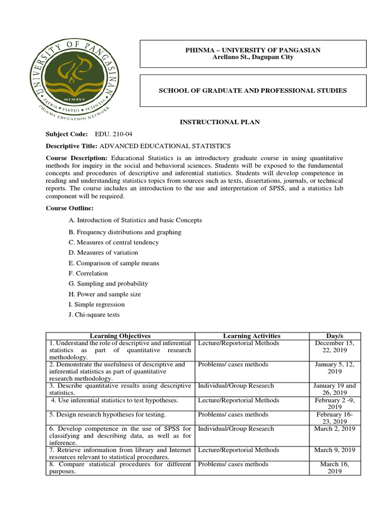 Advanced Educational Stat | PDF | Statistics | Quantitative Research