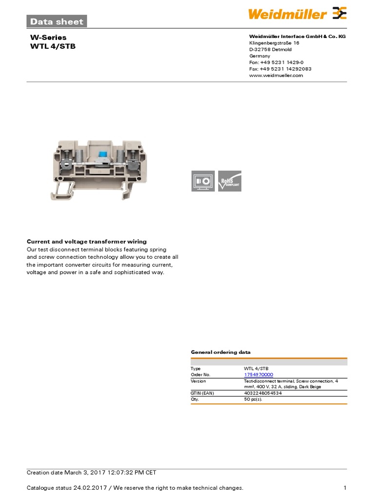 Terminal Block | PDF | Electrical Connector | Electrical Wiring
