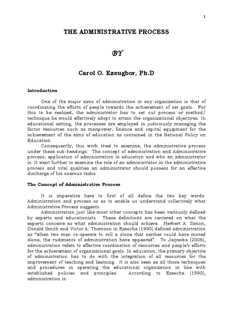 Administrative Process | PDF | Goal | Decision Making