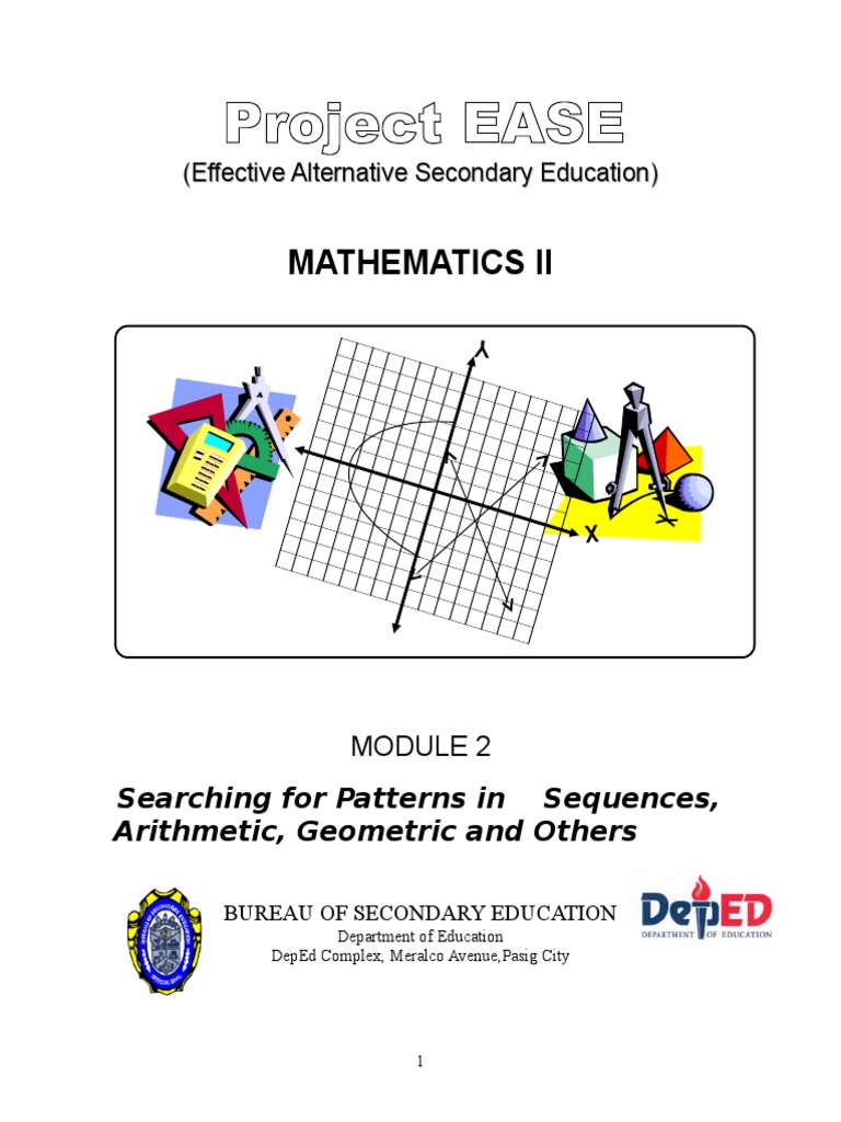 Module 2 Searching For Patterns Sequence And Series Pdf Sequence Arithmetic