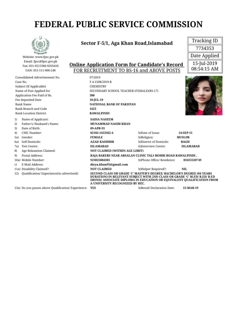 FPSC SST Chemistry | PDF | Islamabad | World Politics