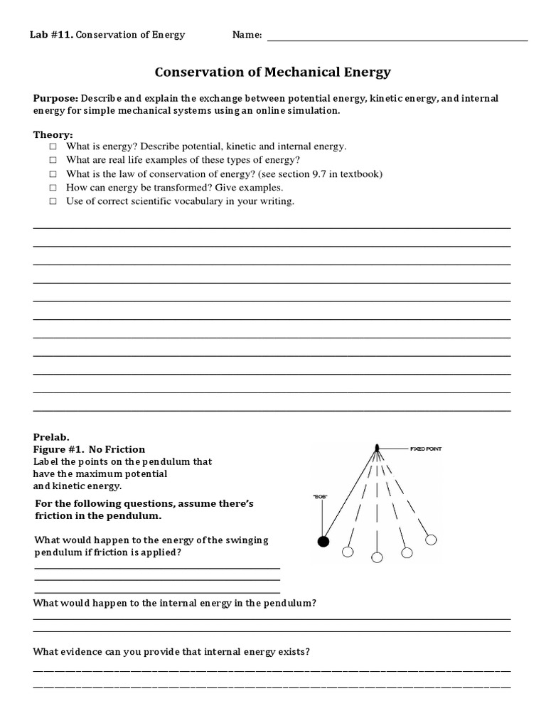Lab - 11 PHET Energy Skate Park | PDF | Potential Energy | Experiment