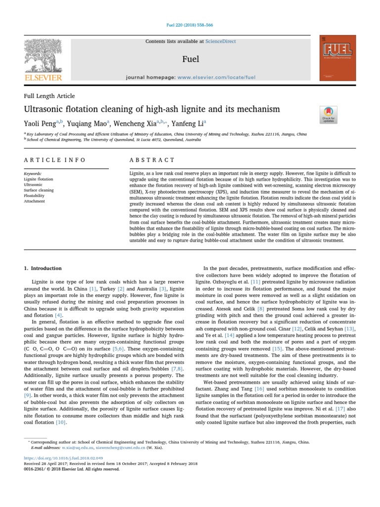Yaoli Peng, Yuqiang Mao, Wencheng Xia, Yanfeng Li: Full Length Article ...