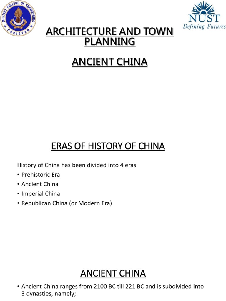 Architecture and Town Planning Ancient China | PDF | History Of China