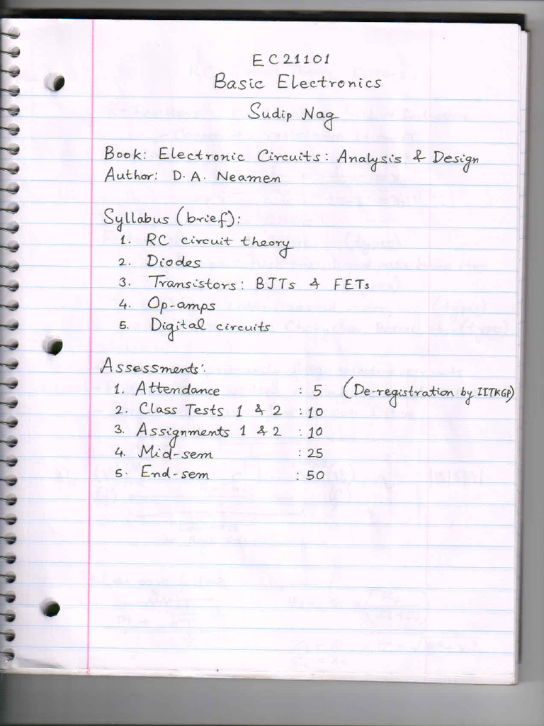 Basic Electronics Notes | PDF