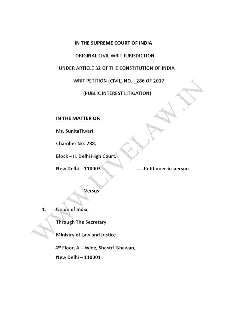 Public Interest Litigation | PDF | Female Genital Mutilation | Children ...