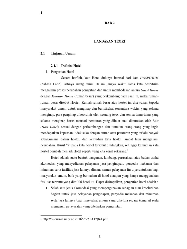 Sejarah dan Definisi Hotel | PDF | Seni