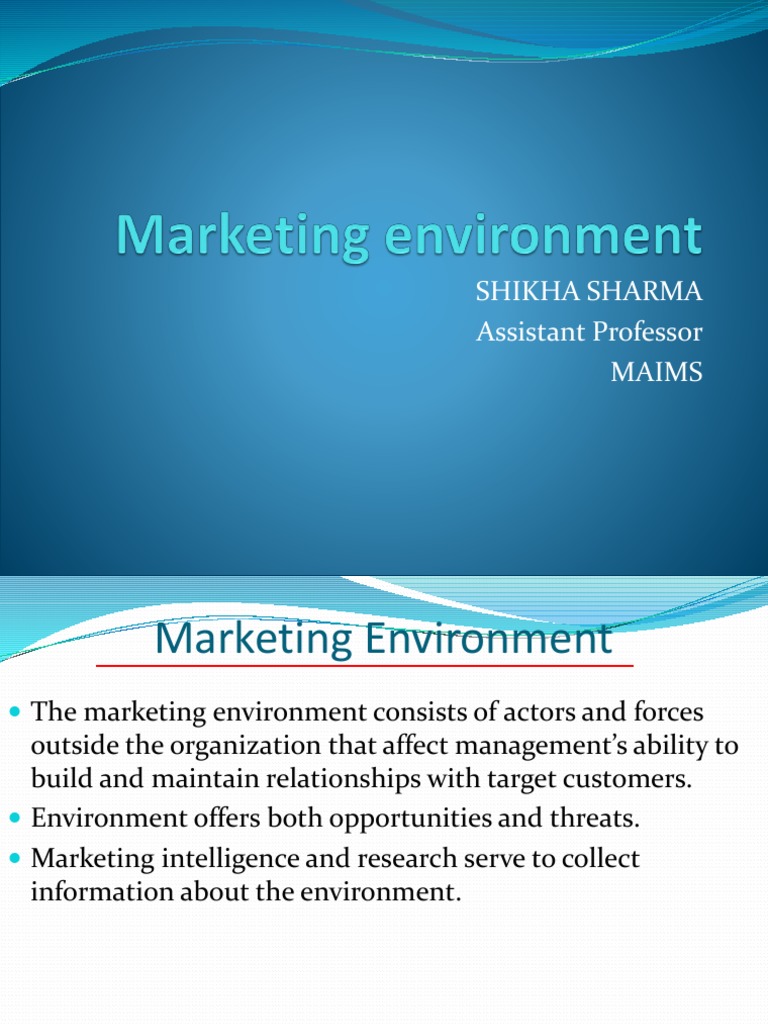Understanding the Marketing Environment: An Overview of the Key ...