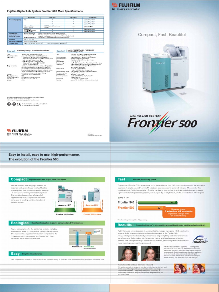 Frontier500 Brochure PDF | PDF | Image Scanner | Digital Camera