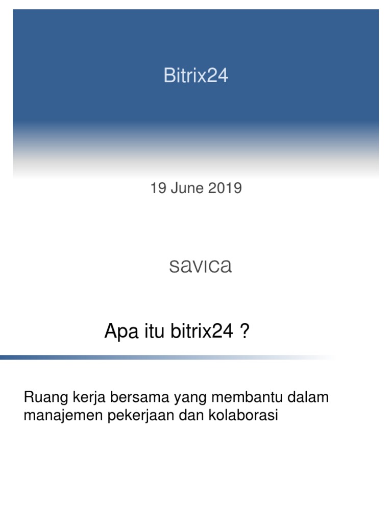 Bitrix 24 Presentasi | PDF