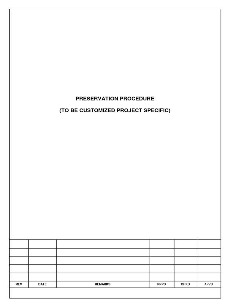 Preservation Procedure 1 | PDF | Duct (Flow) | Hvac