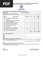 MAKAUT B.Tech Grade Card Overview | PDF | Computer Science | Computing