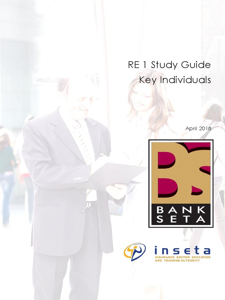 RE 1 Study Guide Key Individuals V5 | PDF | Regulatory Compliance ...