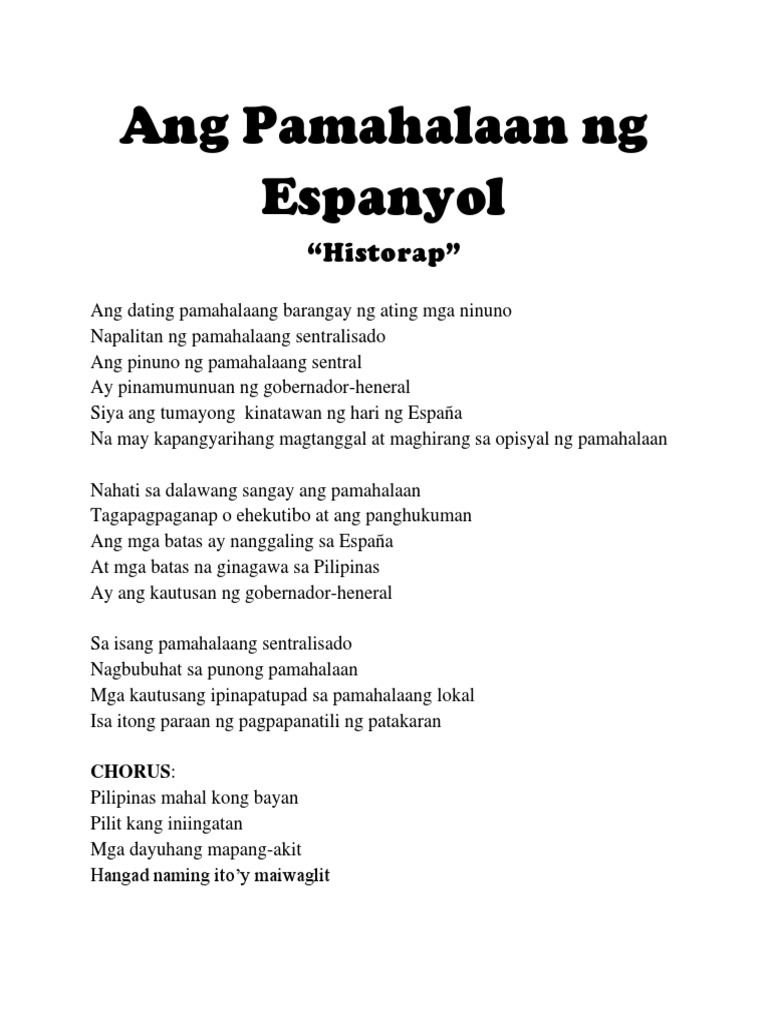 Ang Pamahalaan NG Espanyol | PDF