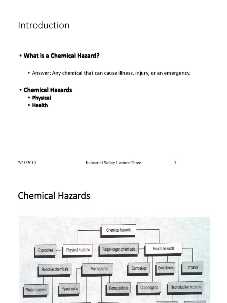 What Is A Chemical Hazard?: - Answer: Any Chemical That Can Cause ...