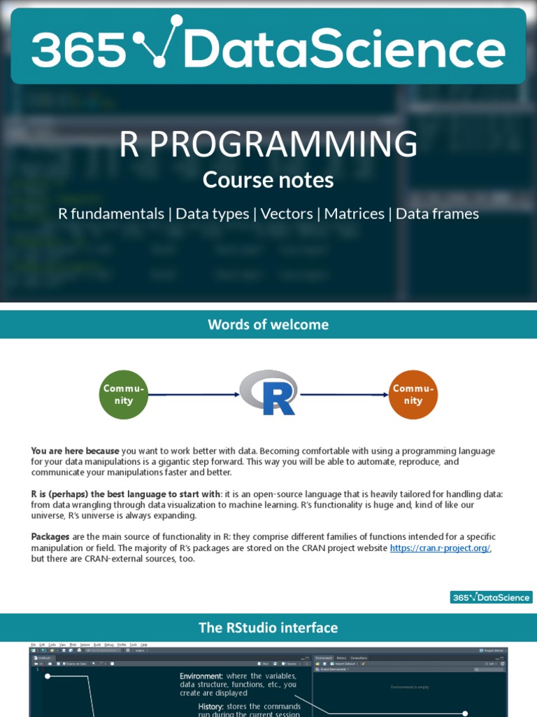 365 Data Science R Course Notes | PDF | R (Programming Language ...