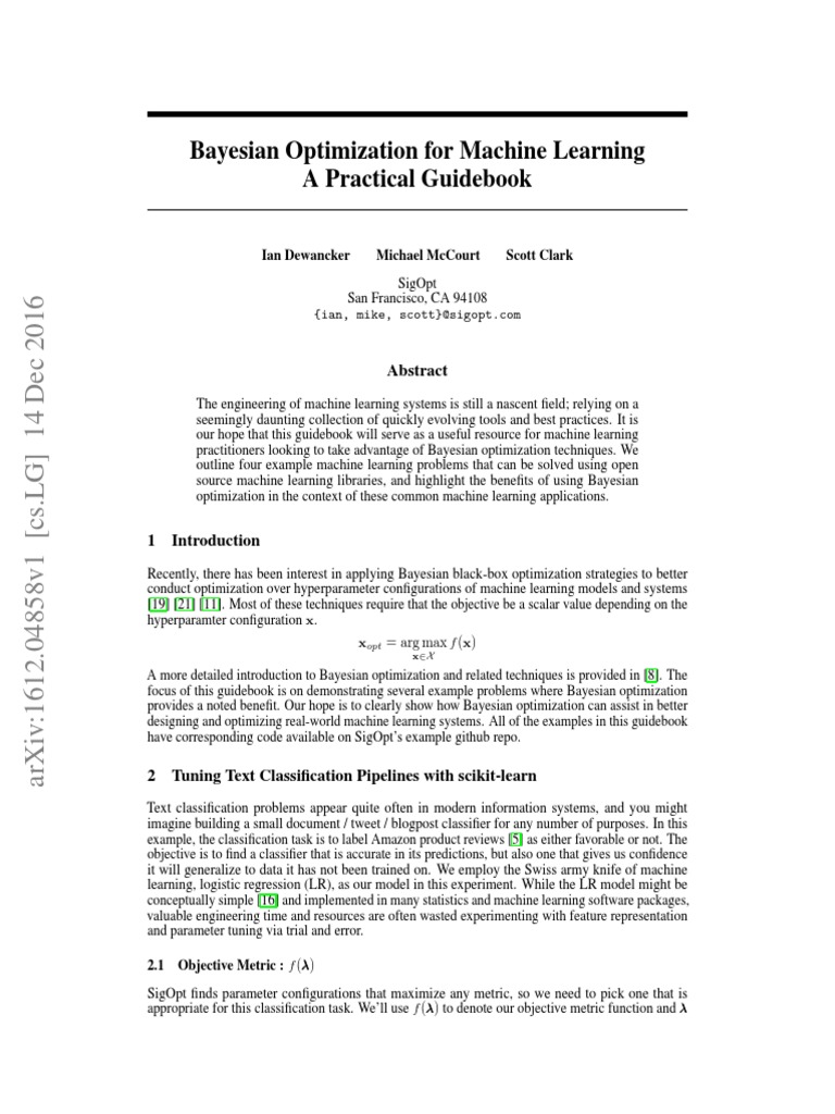 Bayesian Optimization | PDF | Cross Validation (Statistics) | Artificial Neural Network