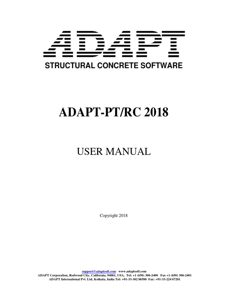 Adapt-Ptrc 2018 User Manual | PDF | Menu (Computing) | Prestressed Concrete
