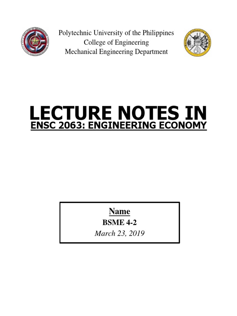 ENSC 2063: Engineering Economy Scores | PDF