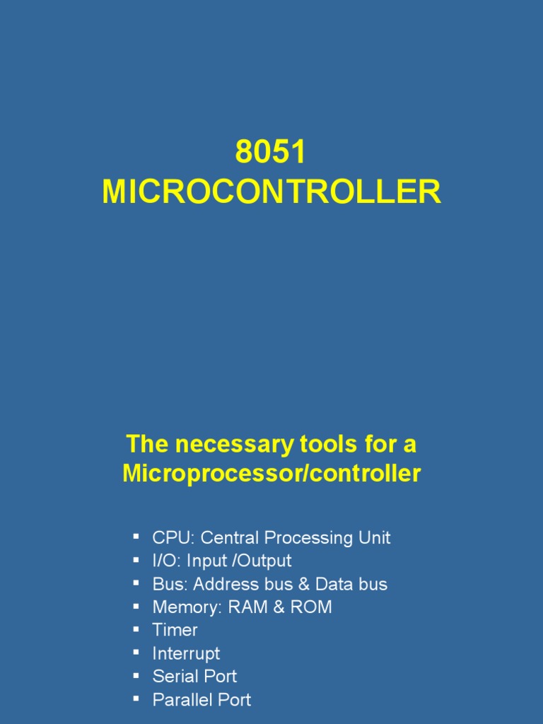 8051 Microcontroller | PDF | Microcontroller | Microprocessor