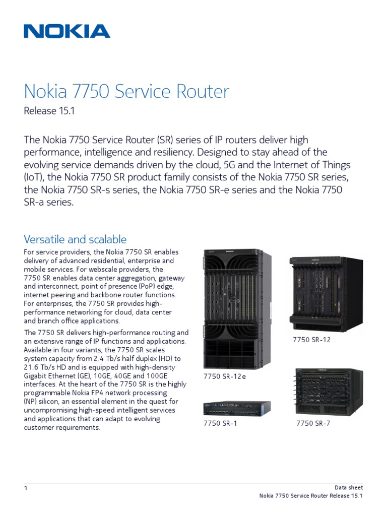 Nokia 7750 Data Sheet EN PDF | PDF | Multiprotocol Label Switching ...
