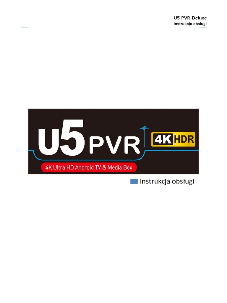 U5-PVR Manual PL v4 | PDF