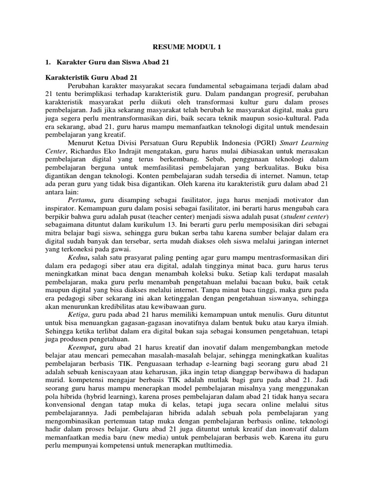 Resume Modul 1 | PDF