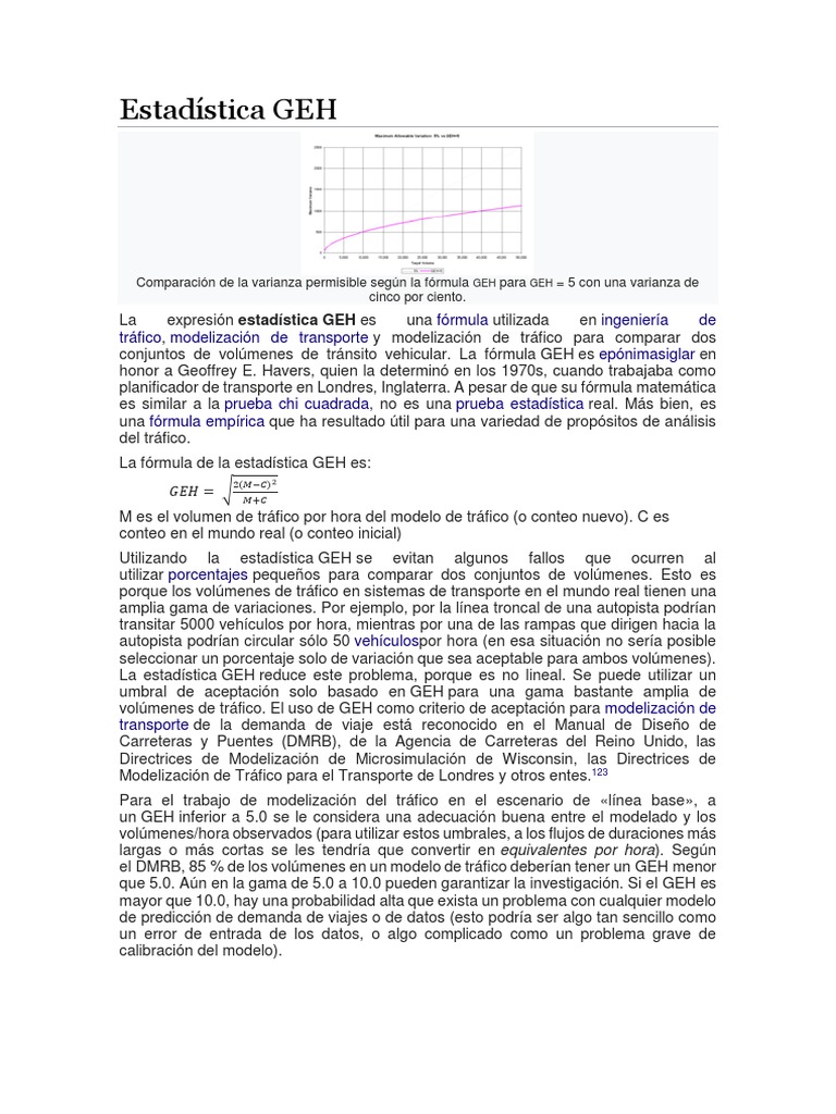 Comparación de la varianza permisible según la fórmula GEH para GEH = 5 ...