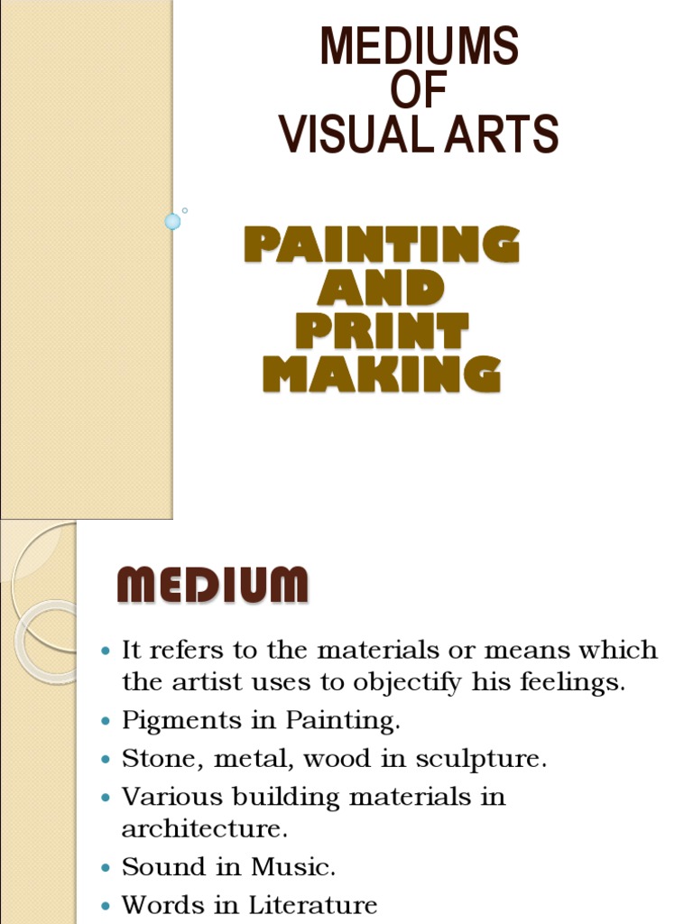 Visual Arts Mediums | PDF | Paintings | Watercolor Painting
