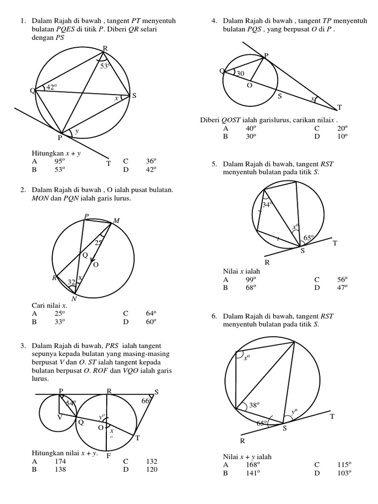 Bulatan-III - Latihan Objektif | PDF
