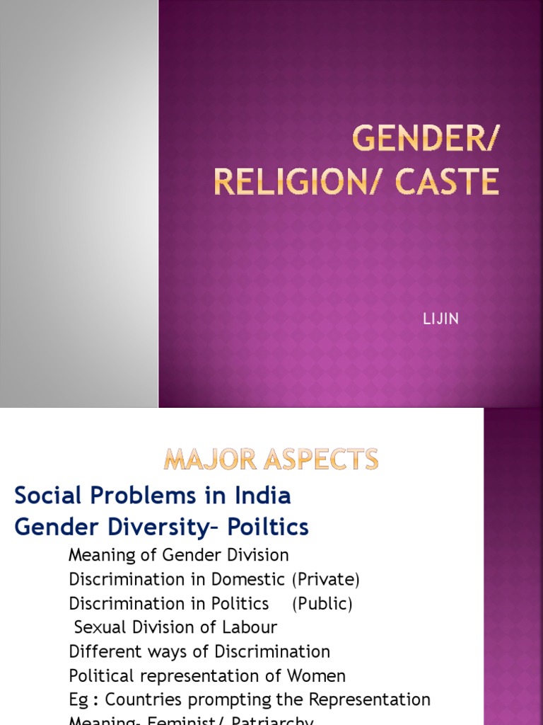 Gender Religion and Caste | PDF | Caste | Woman