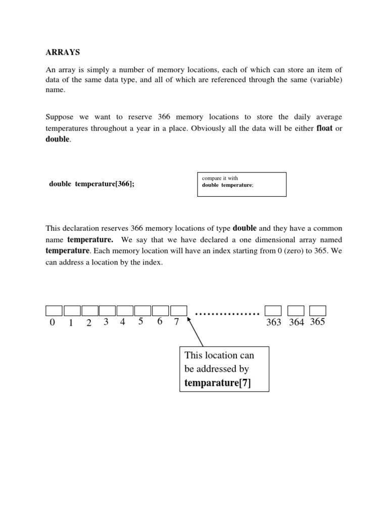 Arrays: Double Temperature | PDF | Array Data Structure | Data Management