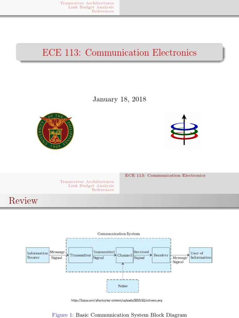 Lecture 1 Rf Front End Design Pdf Signal To Noise Ratio Distortion