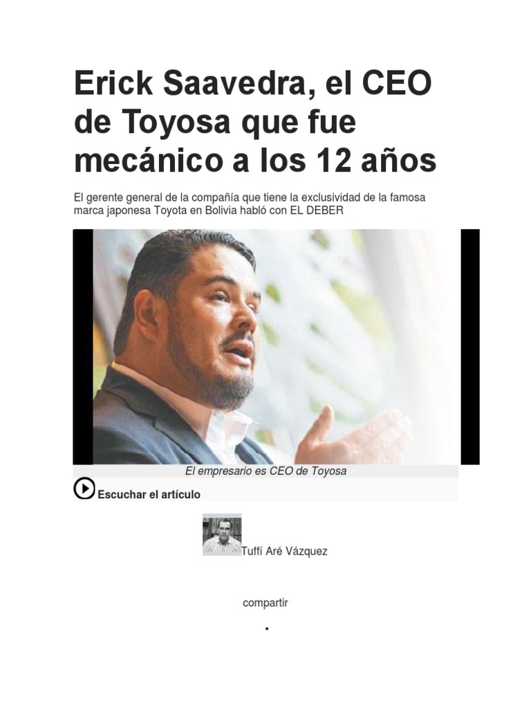 Erick Saavedra | PDF | Bolivia | Japón