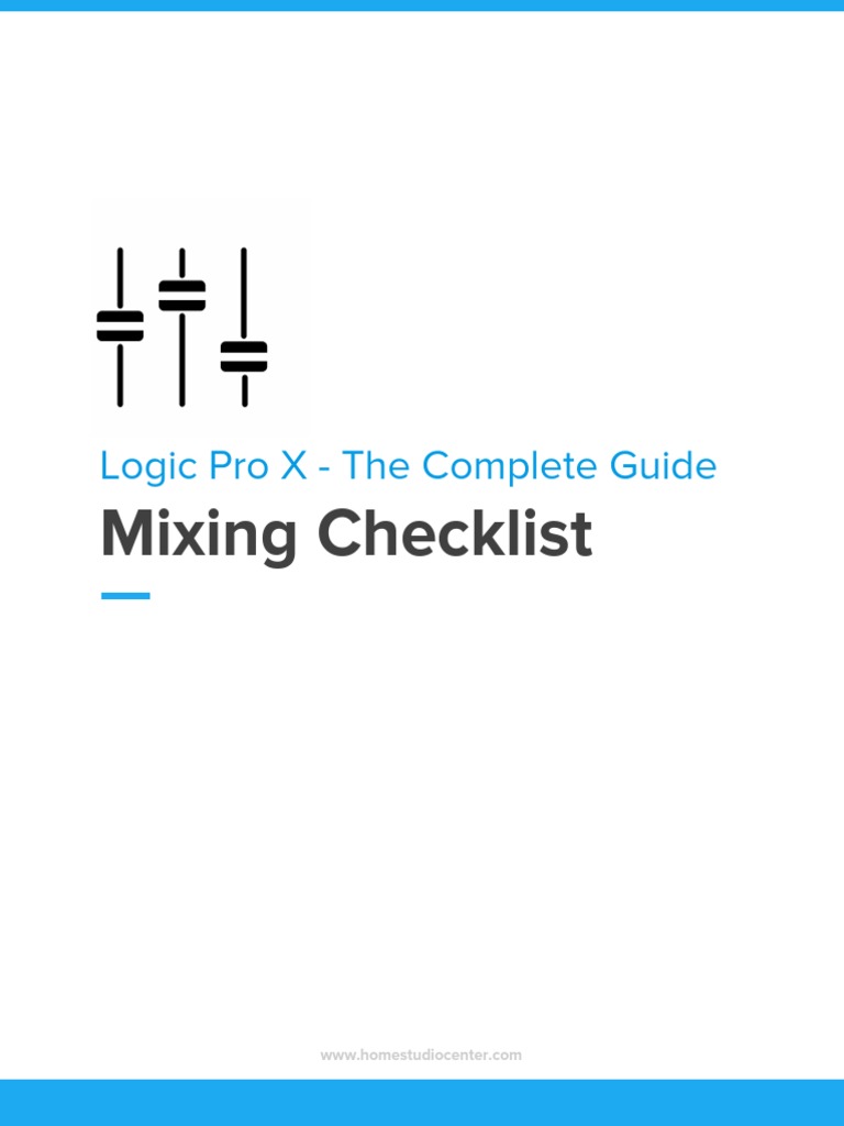 Mixing Checklist Logic Pro | PDF | Cooking, Food & Wine | Language Arts ...