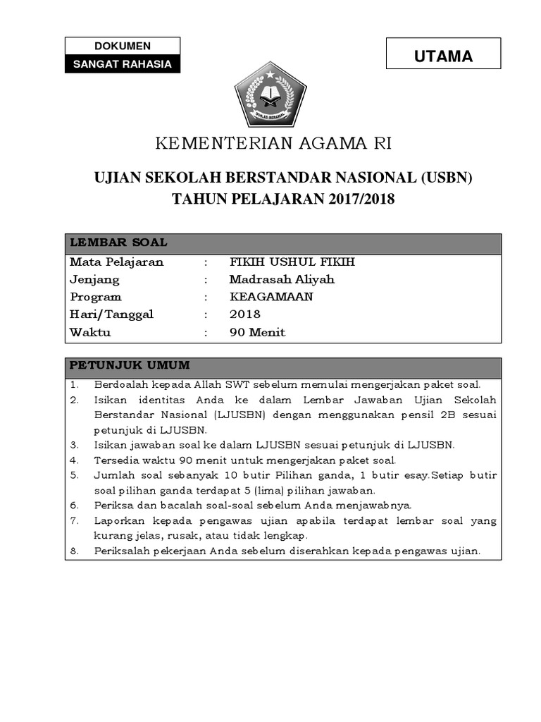 Soal Utama | PDF