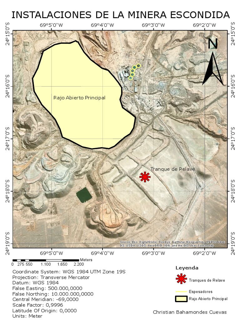 Minera Escondida Installation Map | PDF | Geography | Scientific ...