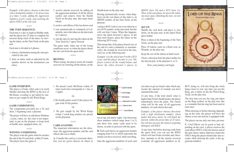 Middle-Earth Quest Game Rules | PDF | Toys | Ephemera
