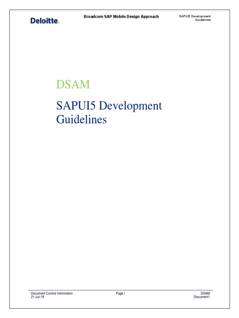 SAPUI5 Development Guidelines: Broadcom SAP Mobile Design Approach | PDF | Cascading Style ...