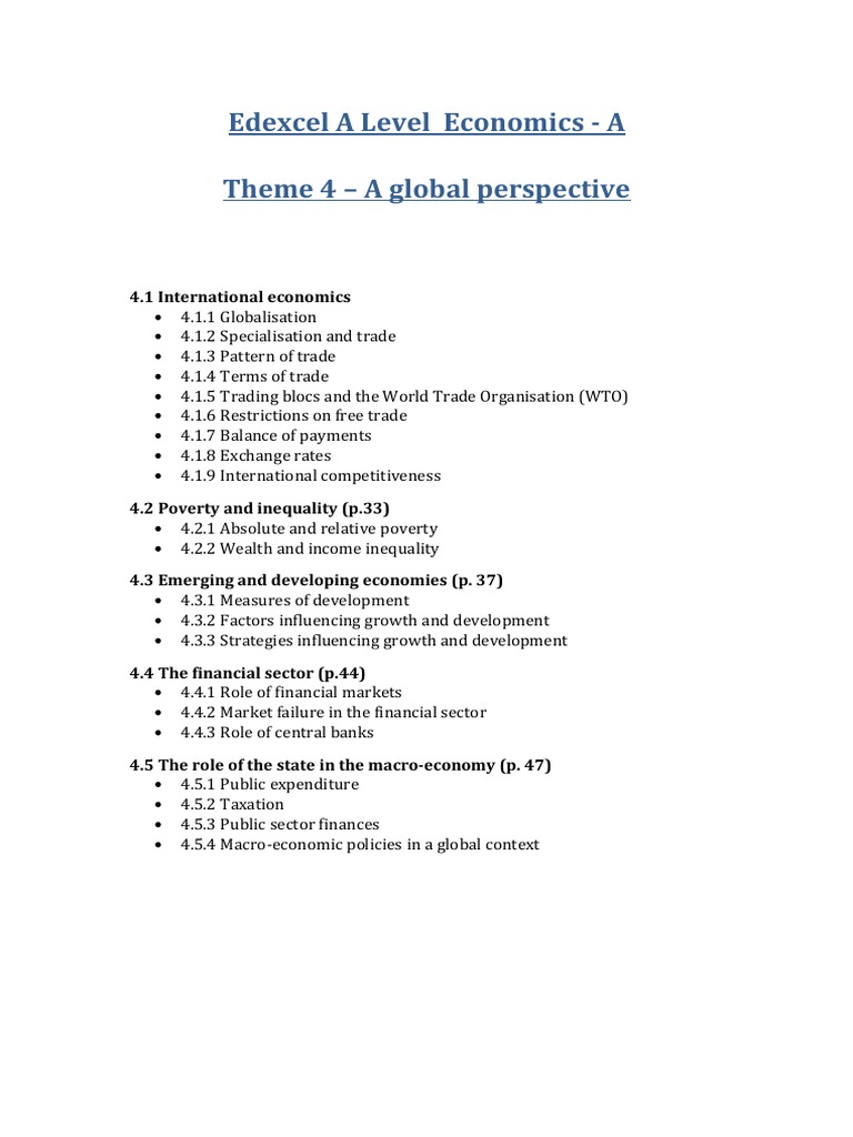 Economics Unit 4 | PDF | Current Account | Exchange Rate