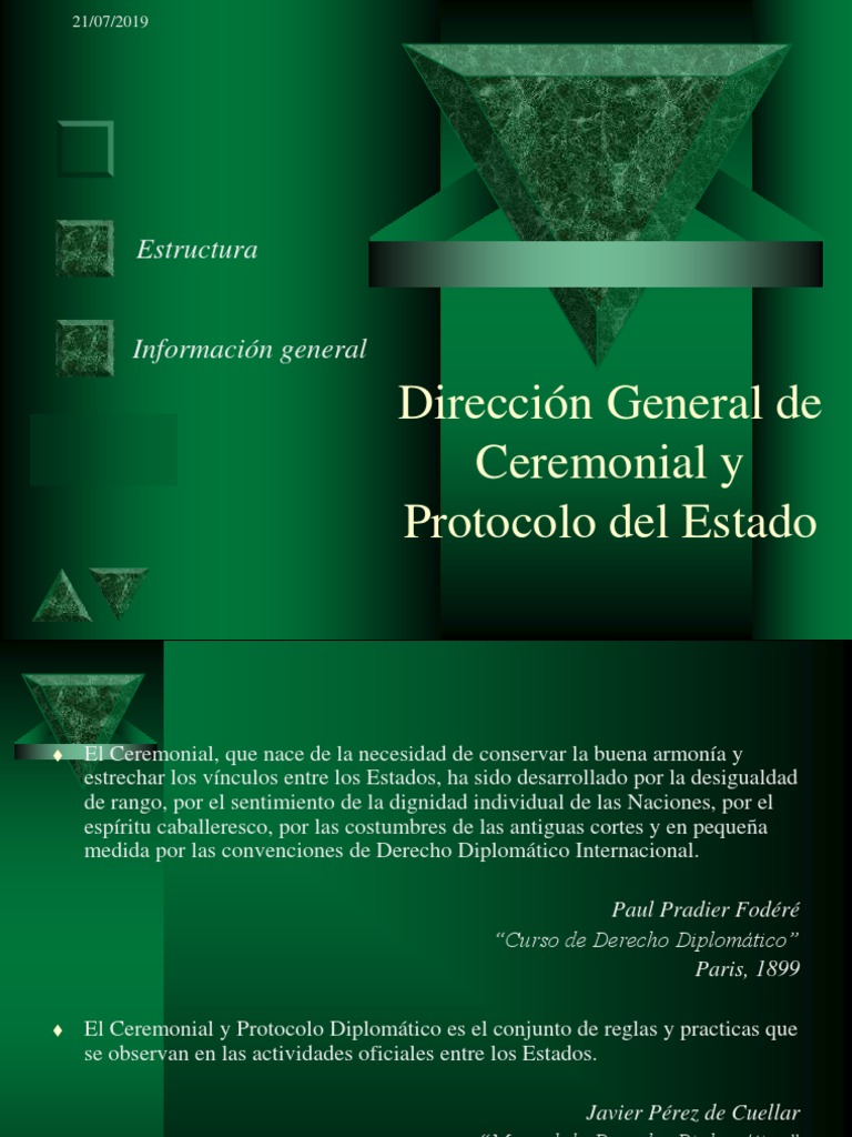 Ceremonial y Protocolo Estatal | PDF | Diplomacia | Diplomático