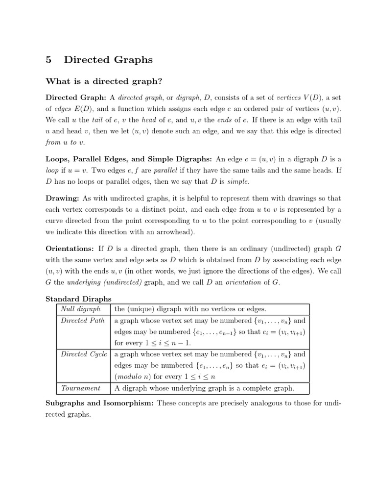 5 Directed Graphs: What Is A Directed Graph? | Download Free PDF | Theoretical Computer Science ...